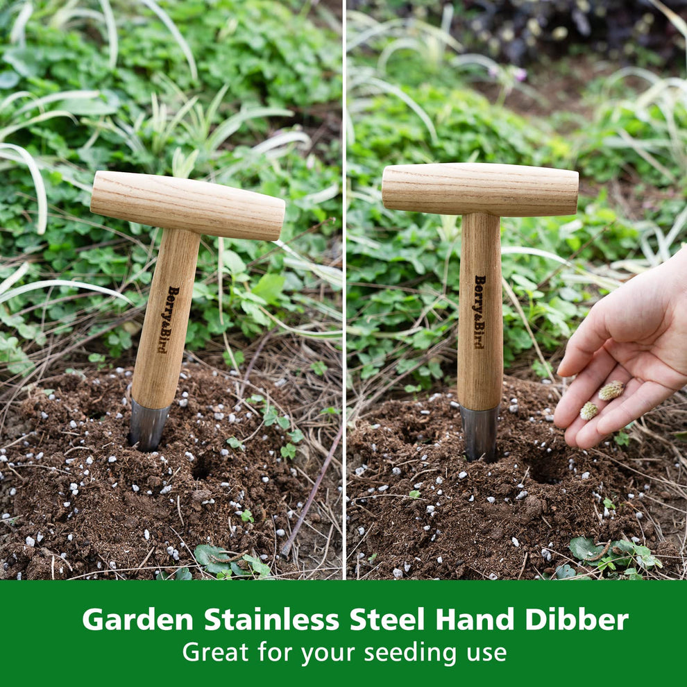 Garden Dibber with Wood Handle – BerryandBird